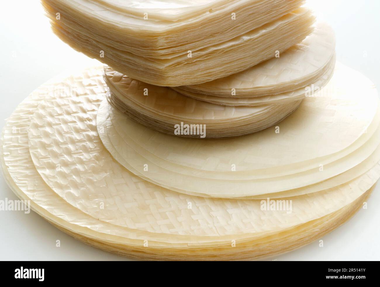 Various sheets of rice paper, stacked Stock Photo - Alamy