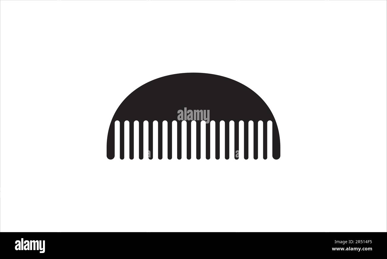 circular round comb vector isolated on black and white background Stock ...