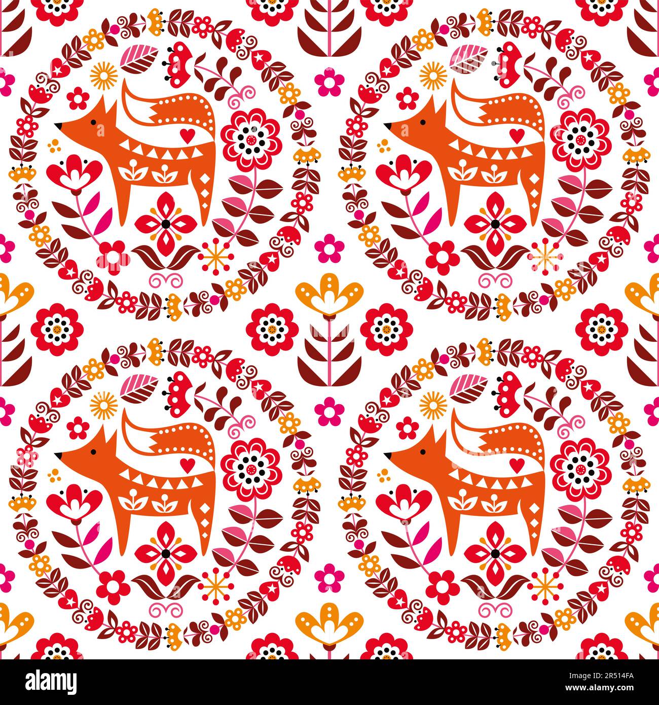 Garden and fox Stock Vector Images - Alamy