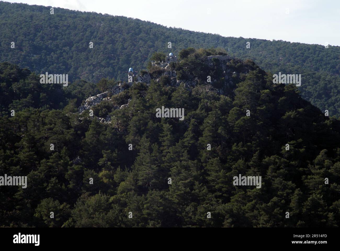 Greece, Northeastern Aegean, Lesvos island Agiasos traditional town ...