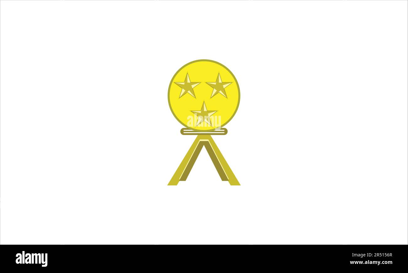 Medal gold badge on Stock Vector Images - Alamy