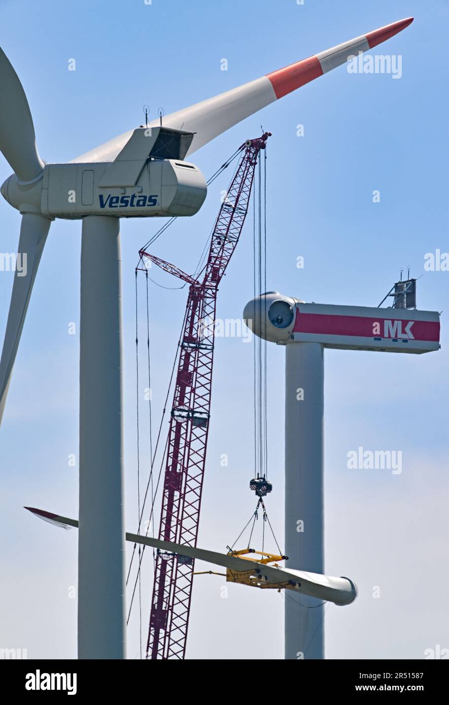 31 May 2023, Brandenburg, Jacobsdorf: The construction site for a new ...