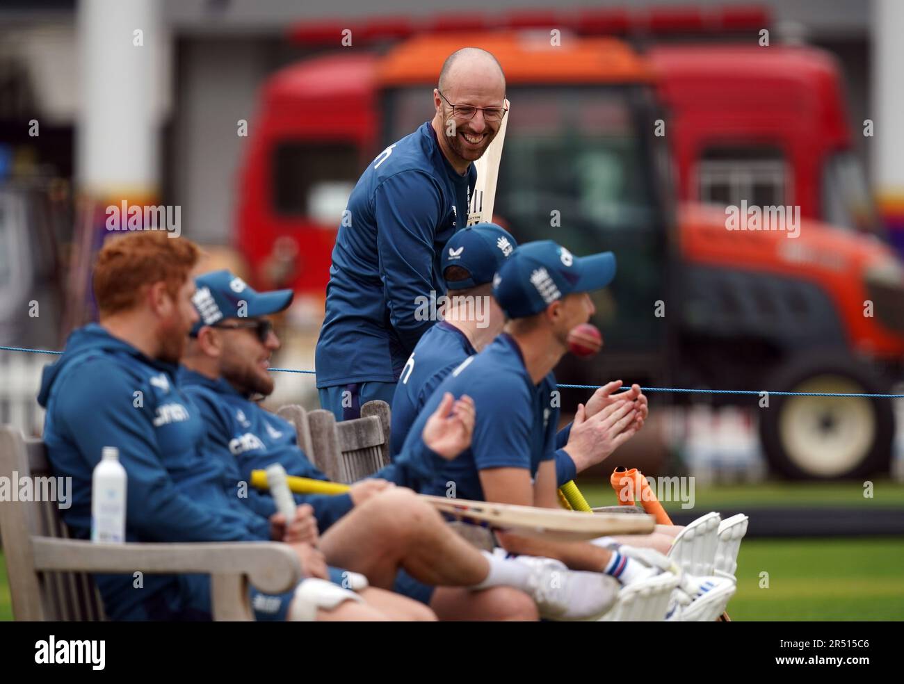 England's Jack Leach during a nets session at Lord's Cricket Ground ...