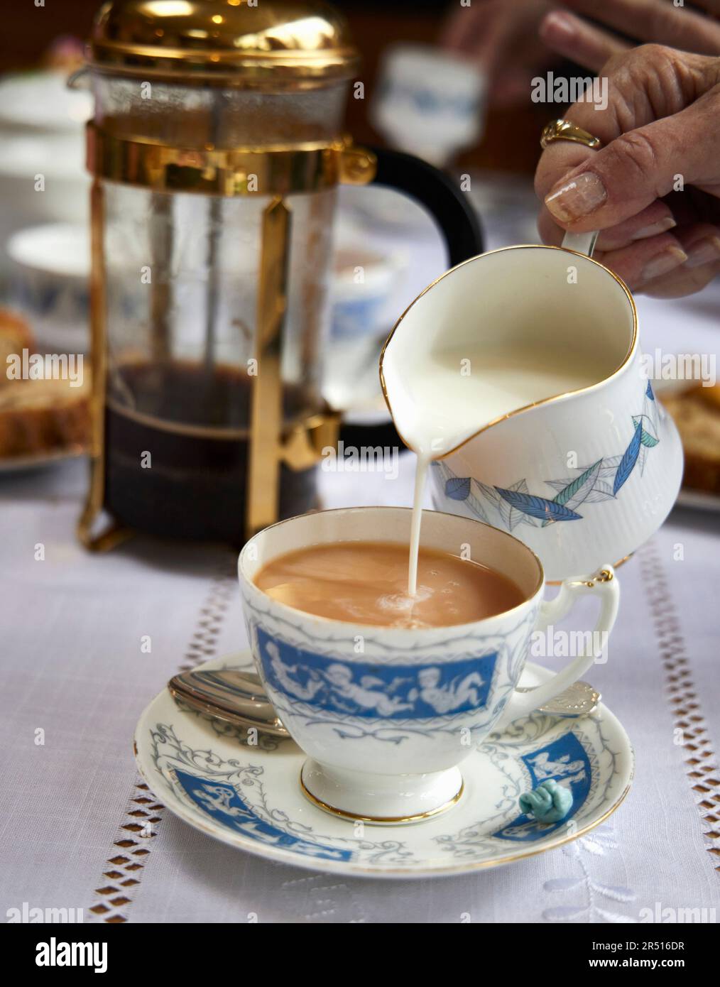 Coffee with milk Stock Photo - Alamy