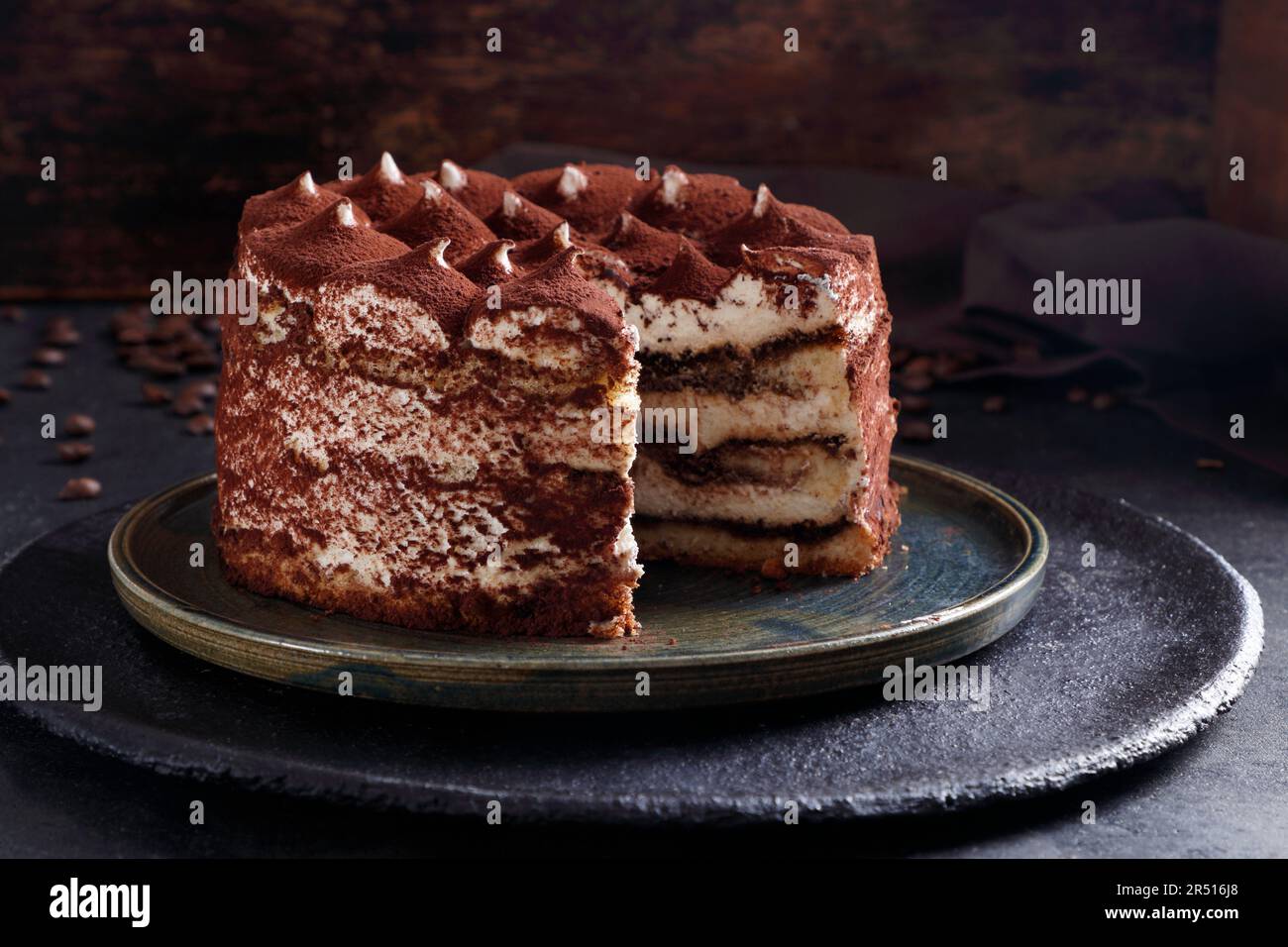 Tiramisu coffee cake Stock Photo - Alamy