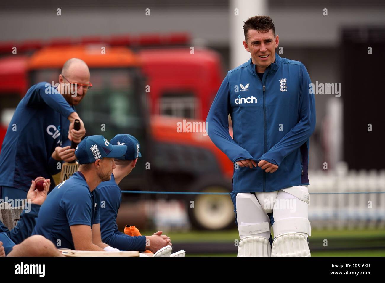 England's Dan Lawrence during a nets session at Lord's Cricket Ground ...