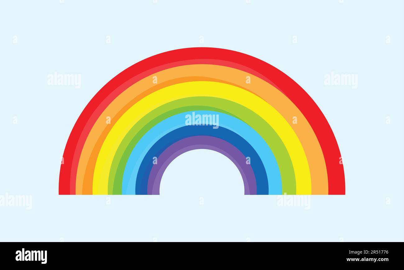 Bright rainbow blue sky Stock Vector Images - Alamy