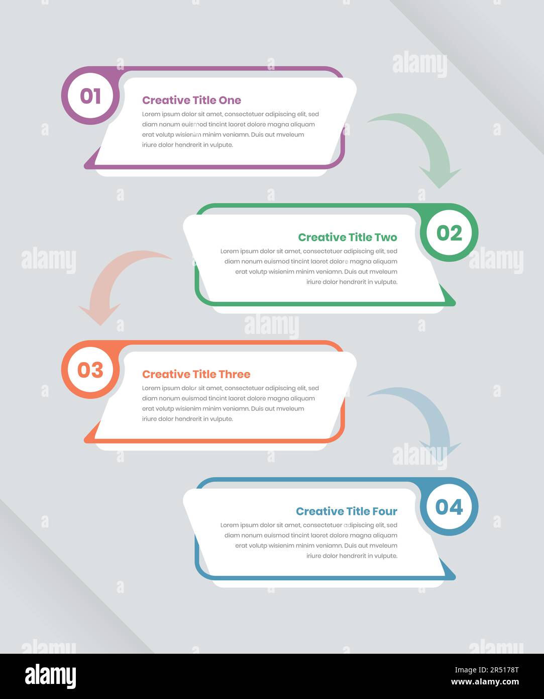 Four steps business strategy minimalist professional infographic layout ...