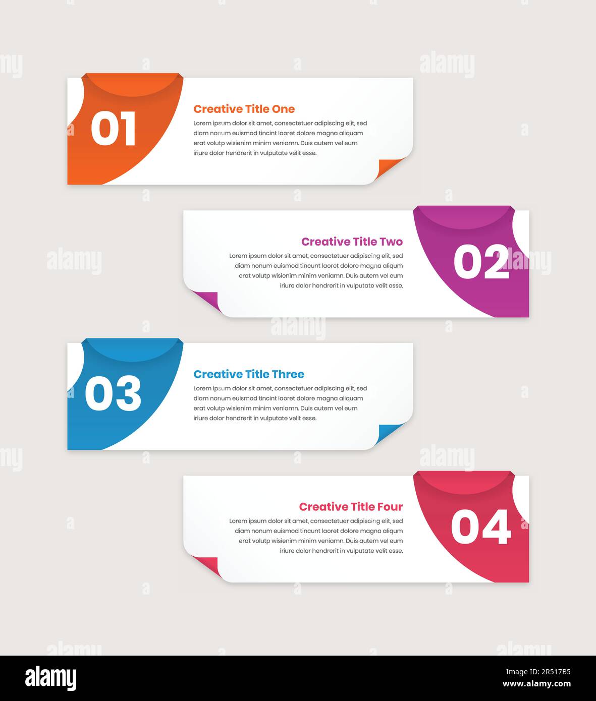 Four step business strategy presentation abstract infographic template ...