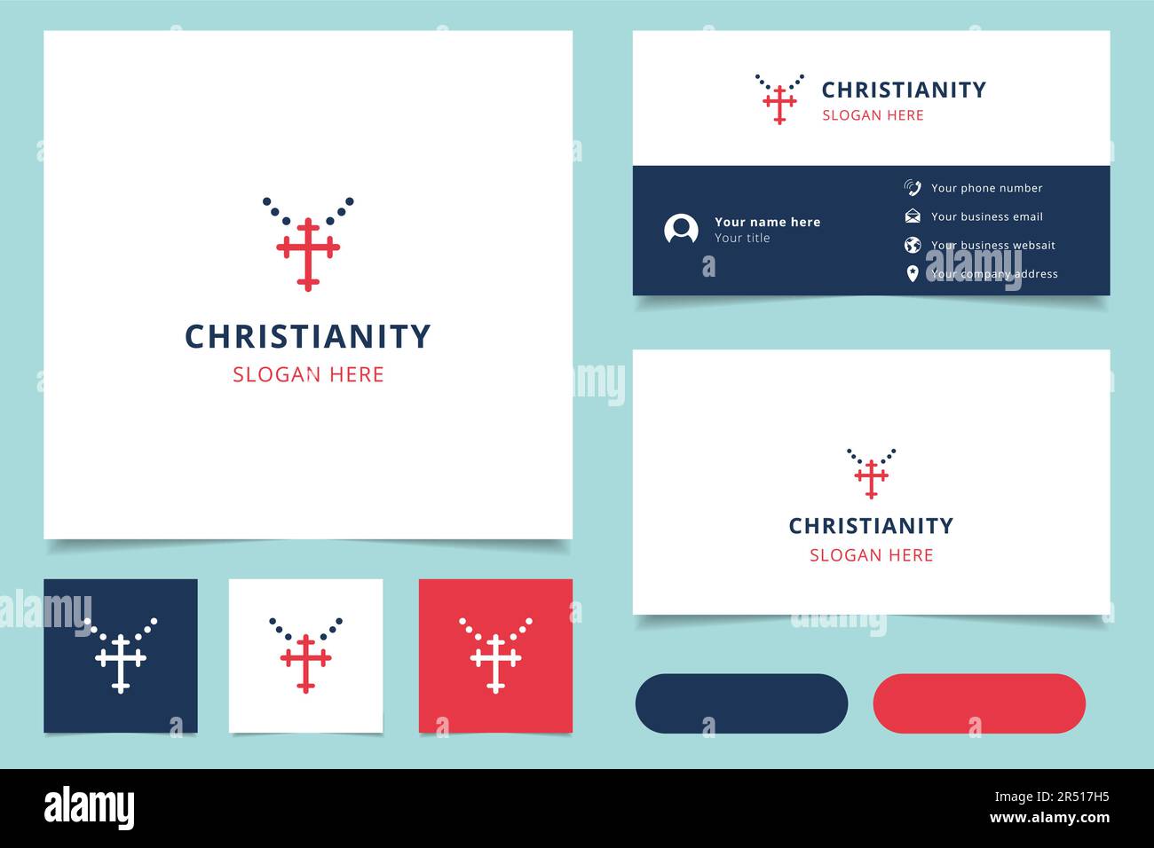 Christianity logo design with editable slogan. Branding book and ...