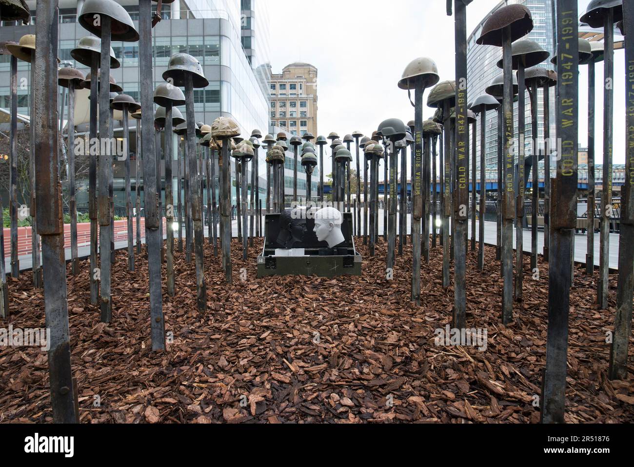 Lost Soldiers installation by Mark Humphrey to mark WWI Centenary Stock ...