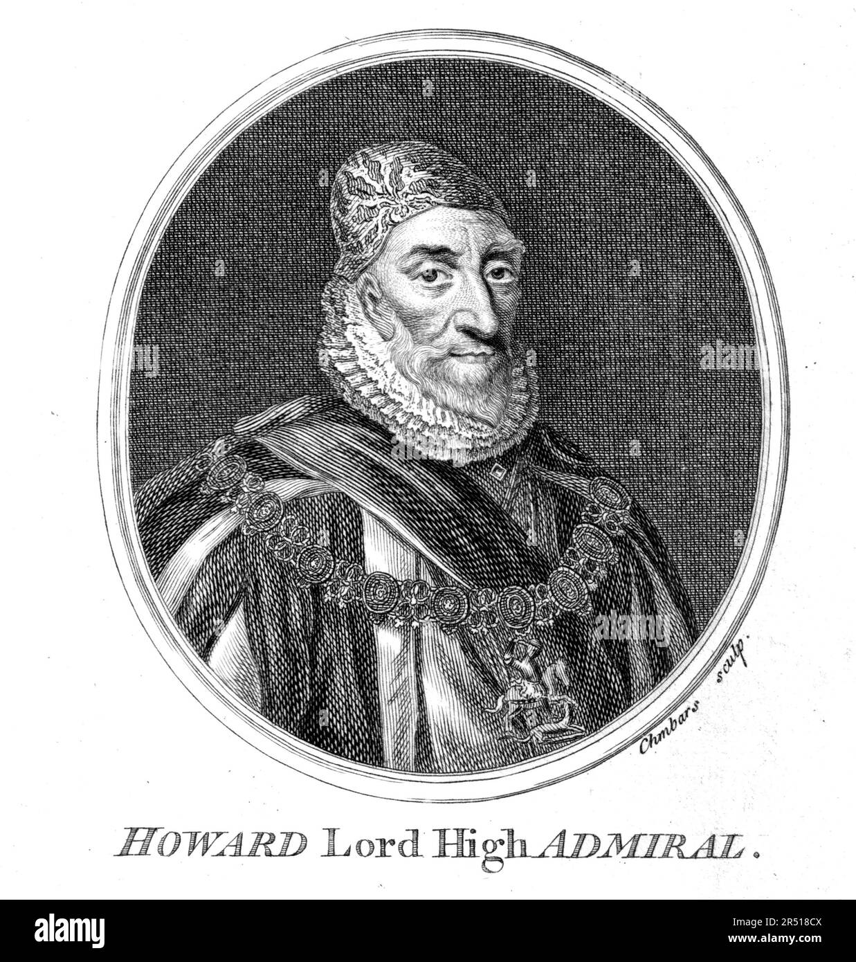 Charles Howard, 1st Earl of Nottingham, 1536 - 1624. Lord High Admiral ...