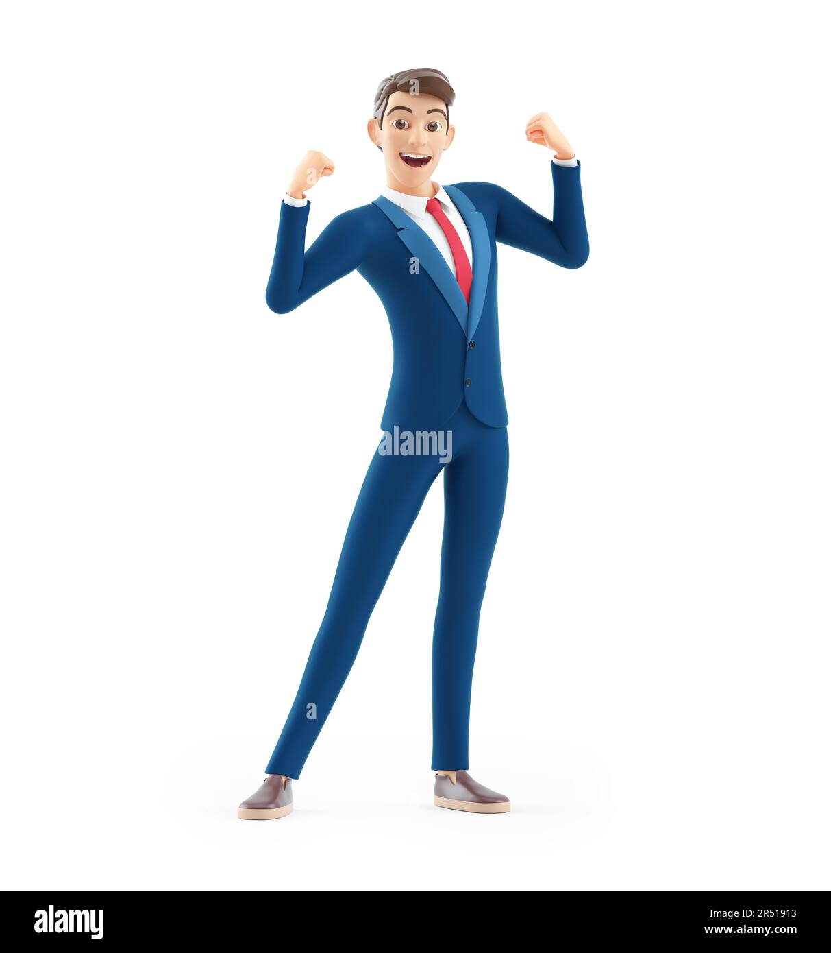 Cartoon flexing muscles isolated hi-res stock photography and images ...