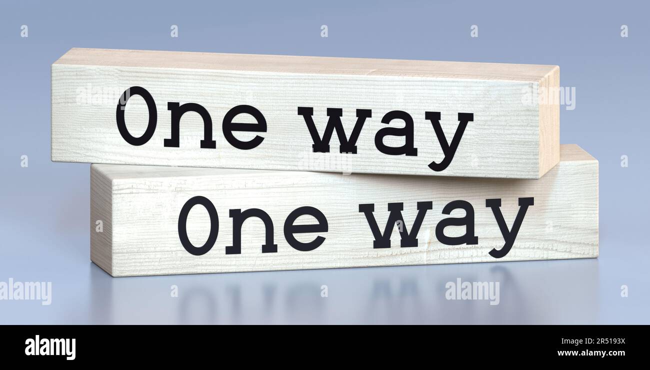 One way block hi-res stock photography and images - Alamy
