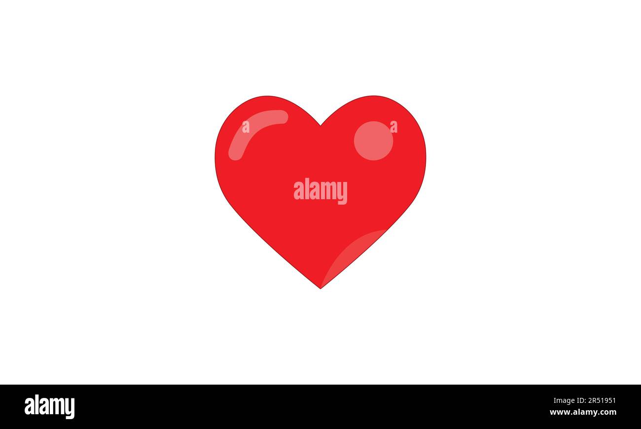 classic red heart vector isolated on white background Stock Vector ...