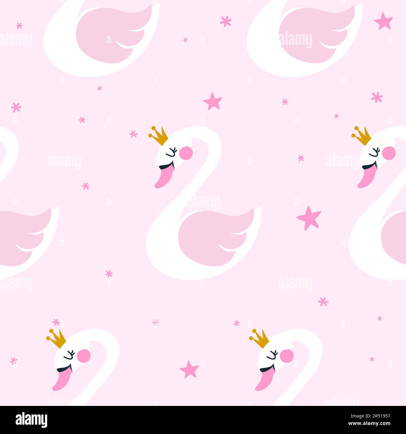 Swan pattern hi-res stock photography and images - Alamy