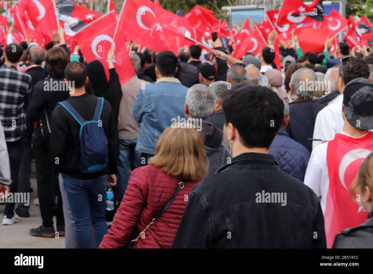 Crowded protest national flag social issues hi-res stock photography ...