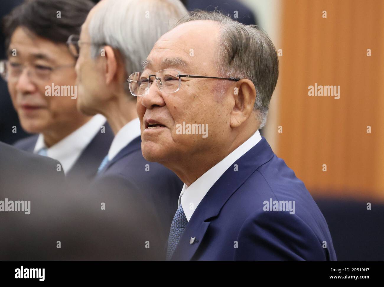 Tokyo, Japan. 31st May, 2023. Former Keidanren chairman Fujio Mitarai ...