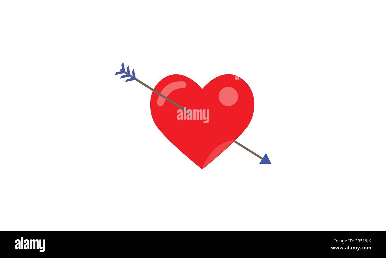 Arrow heart icon in Cut Out Stock Images & Pictures - Alamy