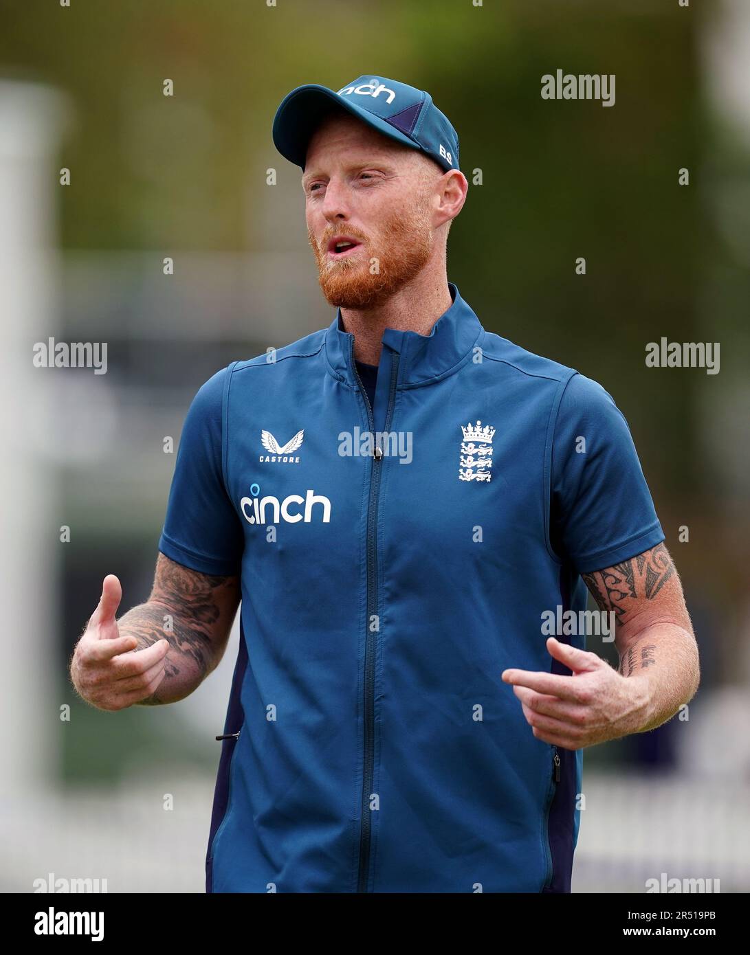 England's Ben Stokes during a nets session at Lord's Cricket Ground ...