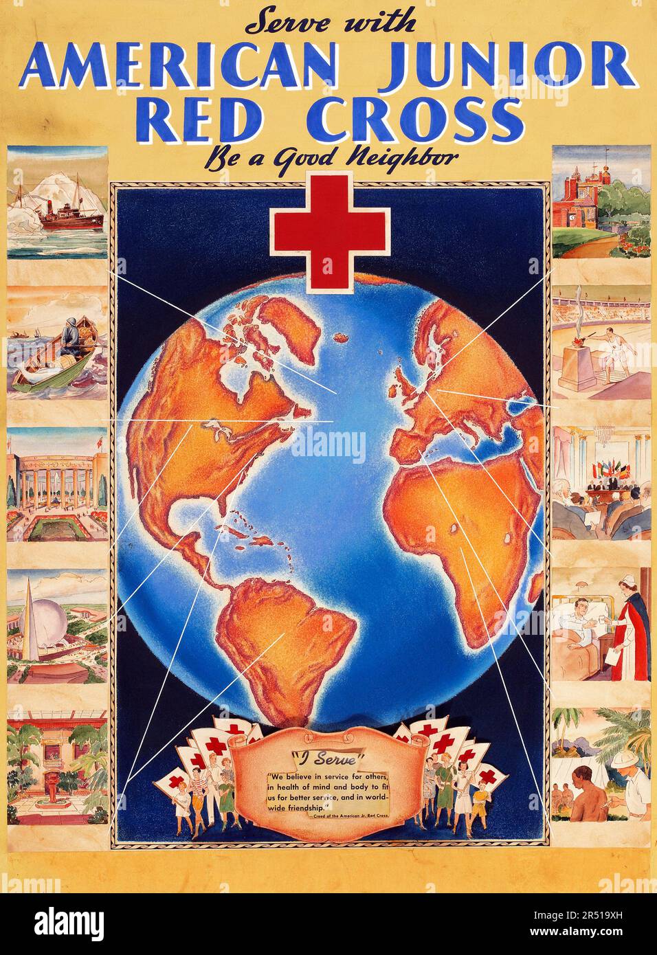 (20th Century) Serve With American Junior Red Cross - unknown artist ...