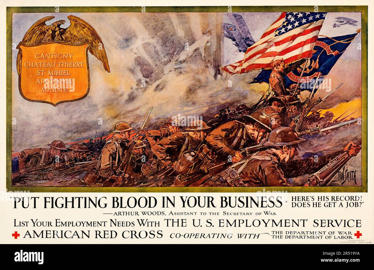 American World War I Propaganda (Department of Labor, 1918). "Put ...
