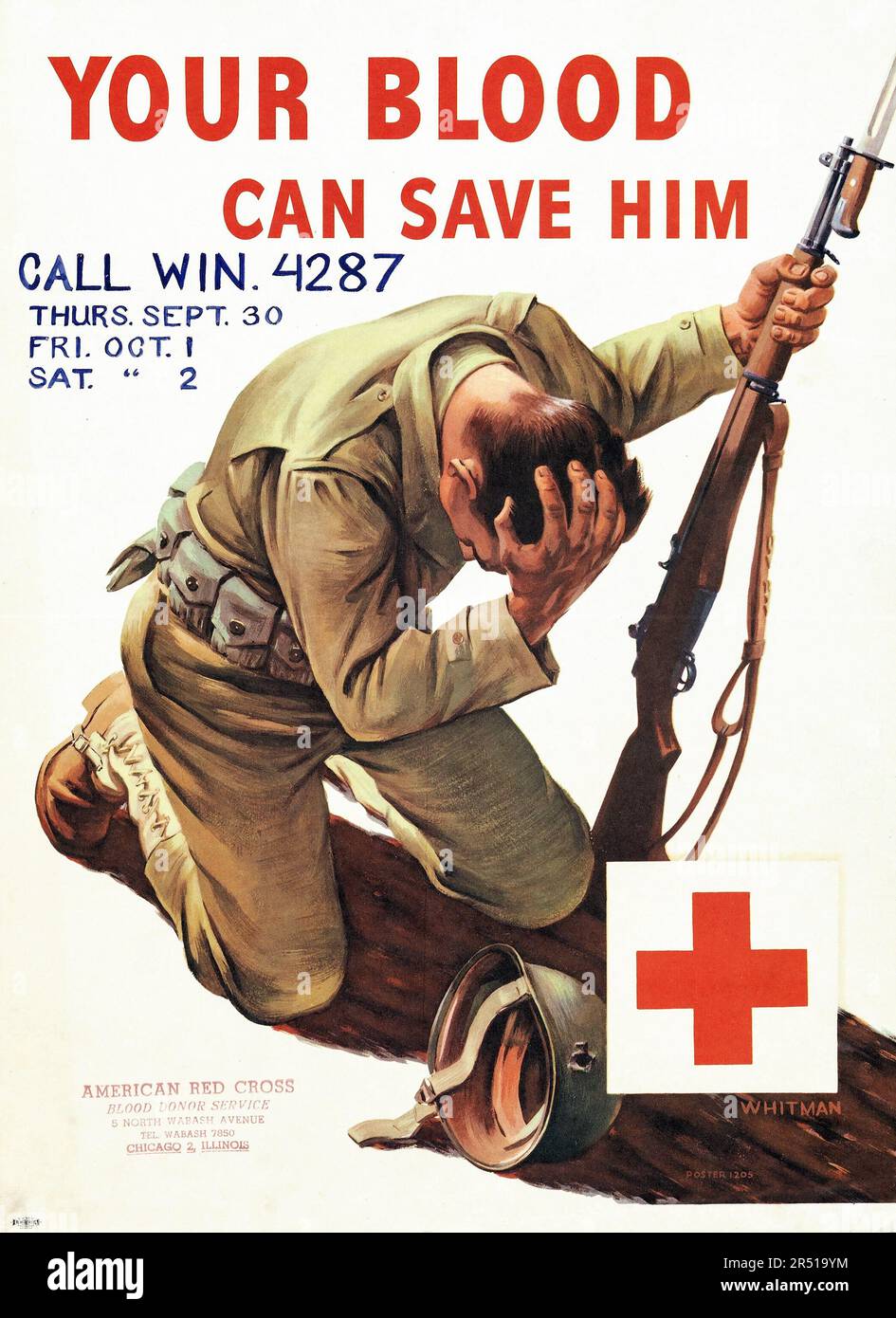 American World War II Propaganda Poster (American Red Cross, 1945 ...