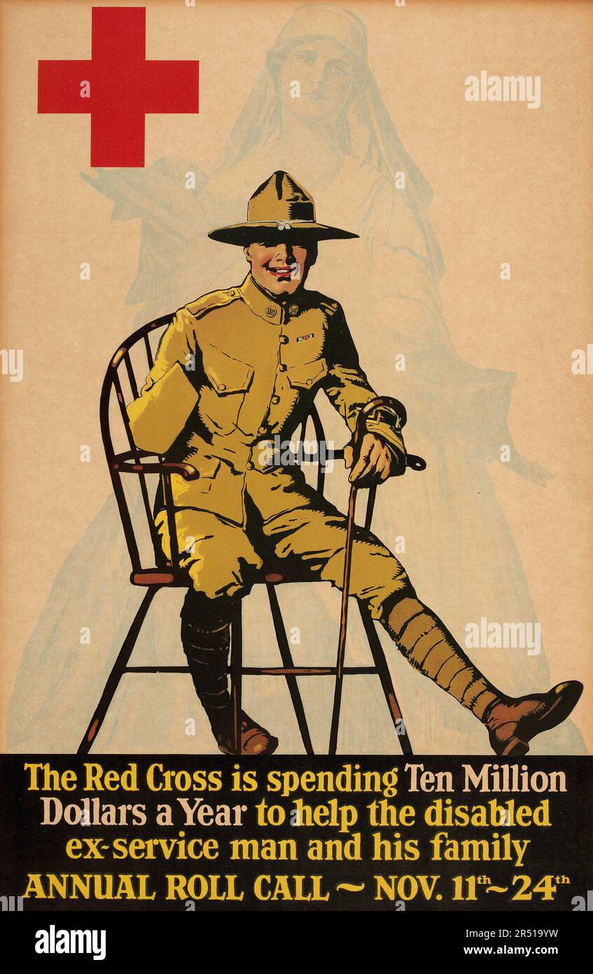 Annual Roll Call - American Red Cross poseter, World War I. Help the ...