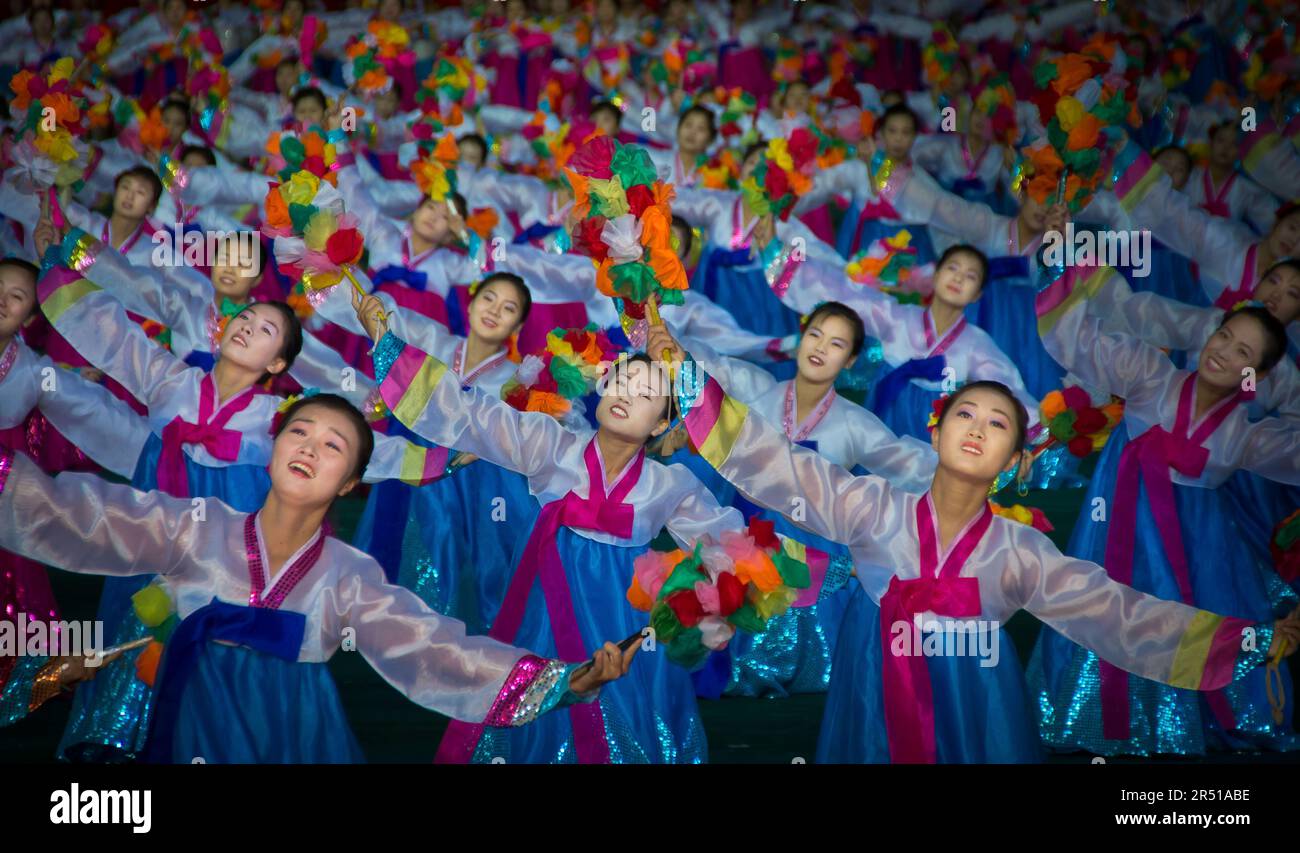 Arirang Mass games in Pyongyang, North Korea Stock Photo - Alamy