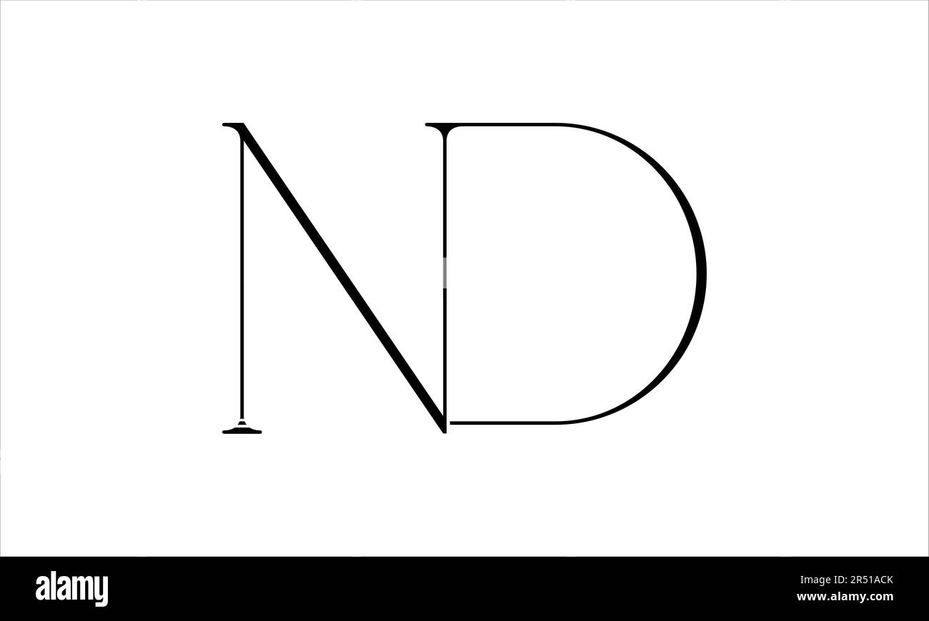 ND DN N D Initial Letter Vector Logo Design Stock Vector Image & Art ...