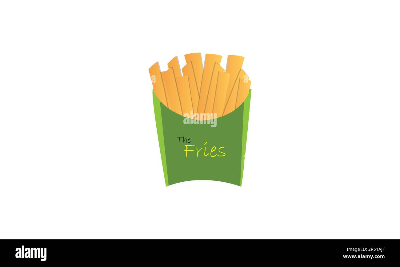 French fries background flat Stock Vector Images - Alamy