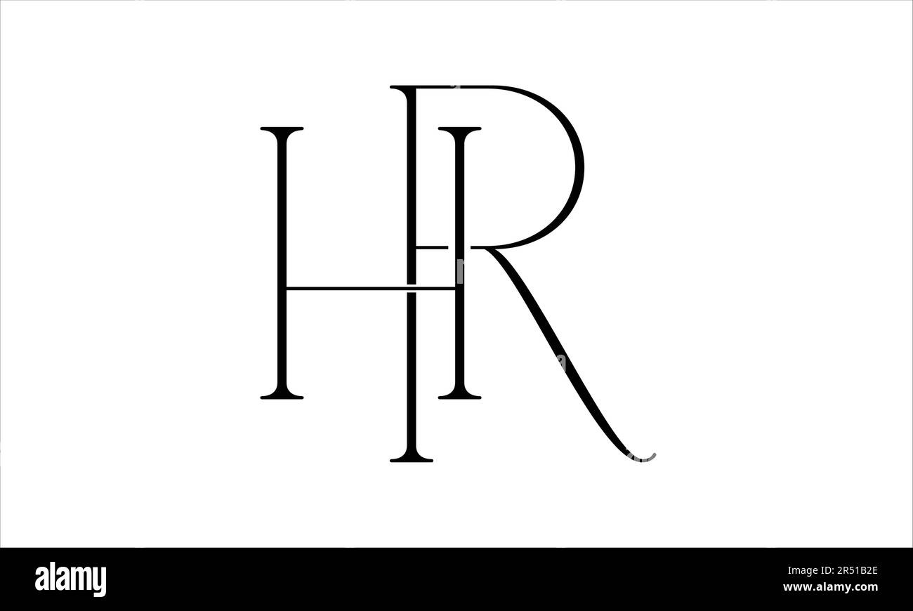 HR RH H R Initial Letter Vector Logo Design Stock Vector Image & Art ...
