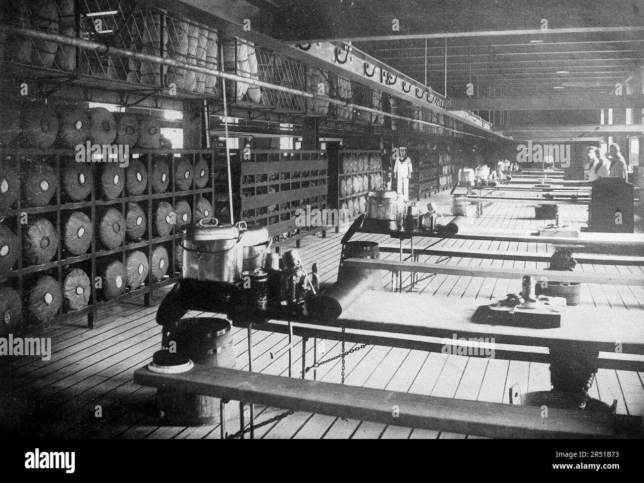 RN Barracks Chatham, c1904. A Barrack Room, Ready for Inspection: A ...