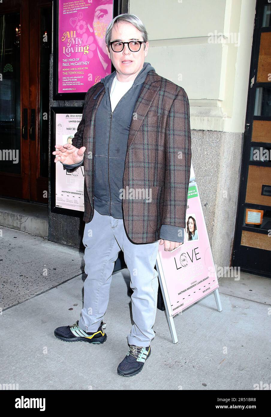 New York, NY, USA. 30th May, 2023. Matthew Broderick seen arriving for ...
