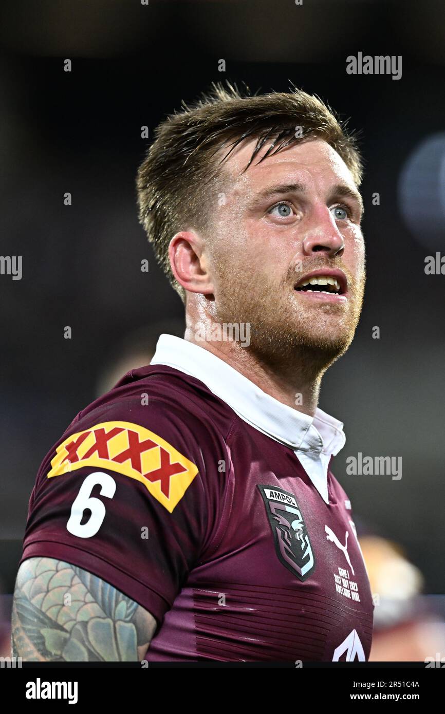 Cameron Munster of the Maroons during State of Origin 2023 - Game 1 ...