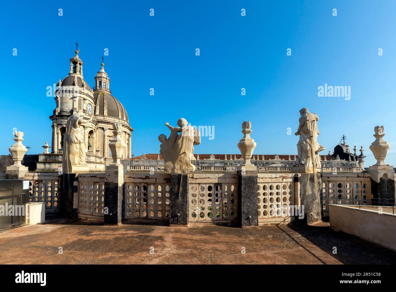 View of the Metropolitan Cathedral of Saint Agatha from the Badia di ...