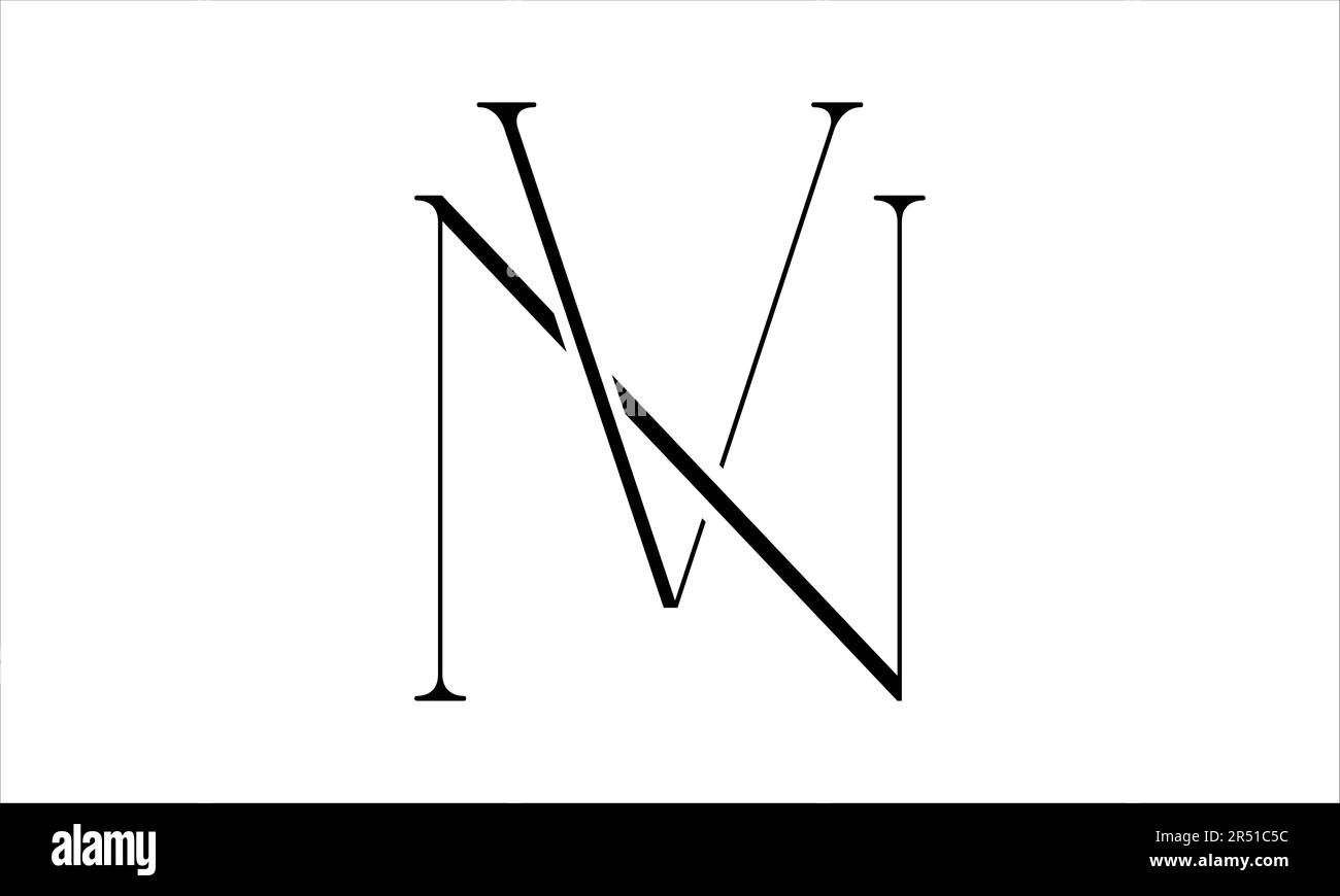 NV VN N V Initial Letter Vector Logo Design Stock Vector Image & Art ...