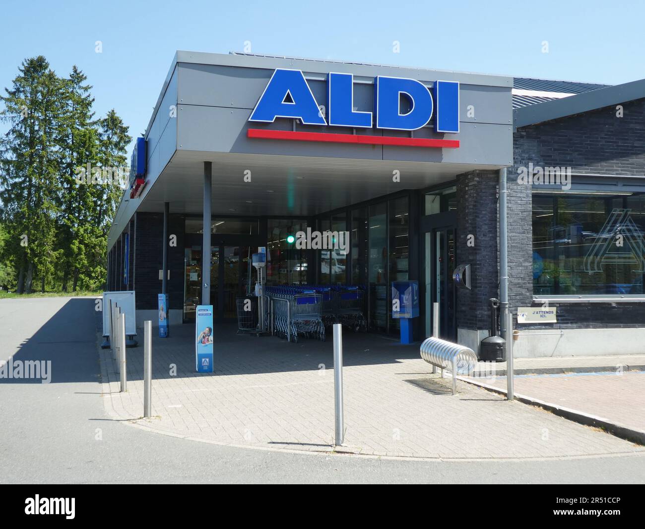 St. Vith, Belgium. 28th May, 2023. Logo, lettering of ALDI North on a store Credit: Horst ...