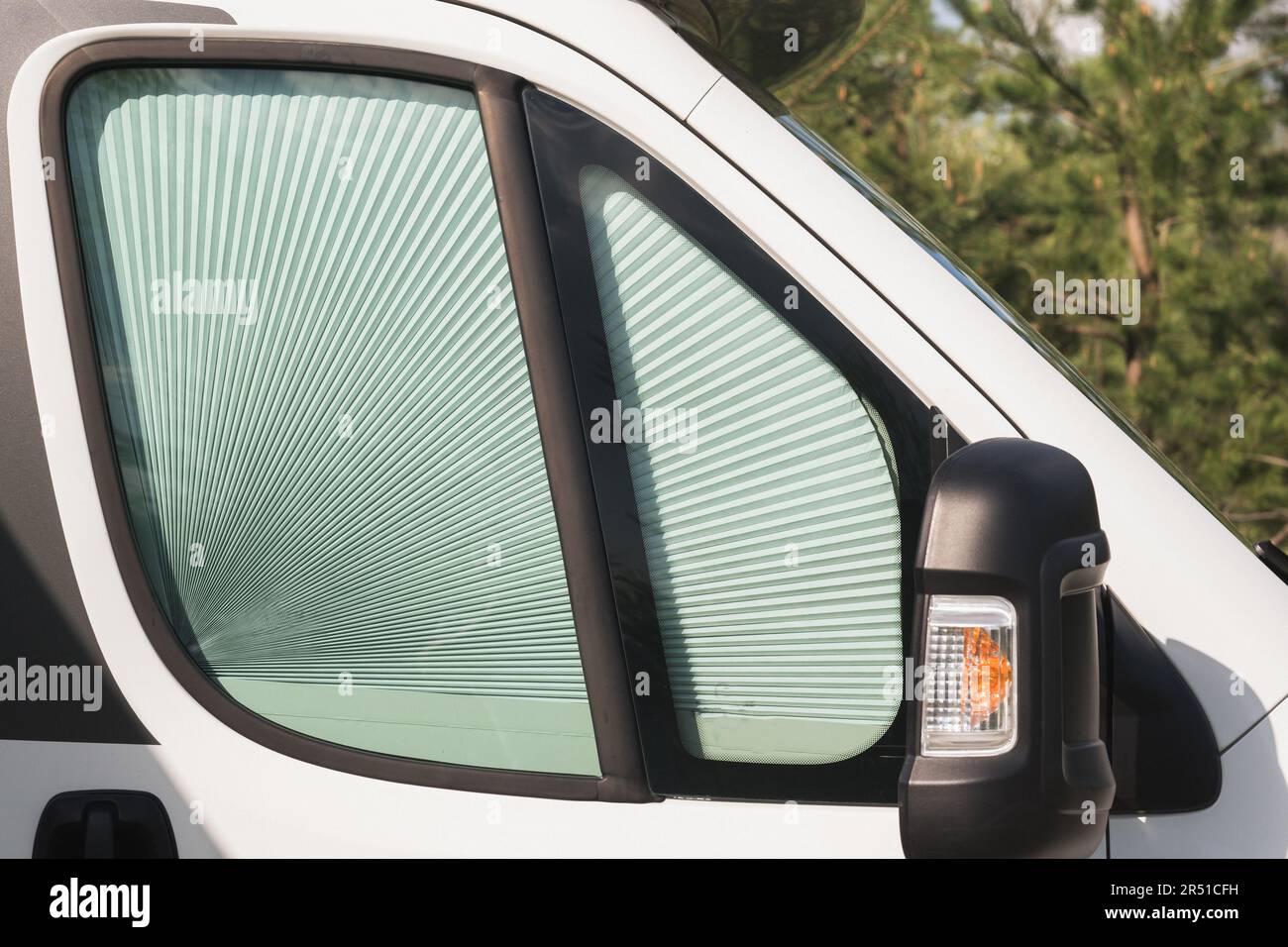 Close-up of a window in a motorhome, rest in a van Stock Photo - Alamy