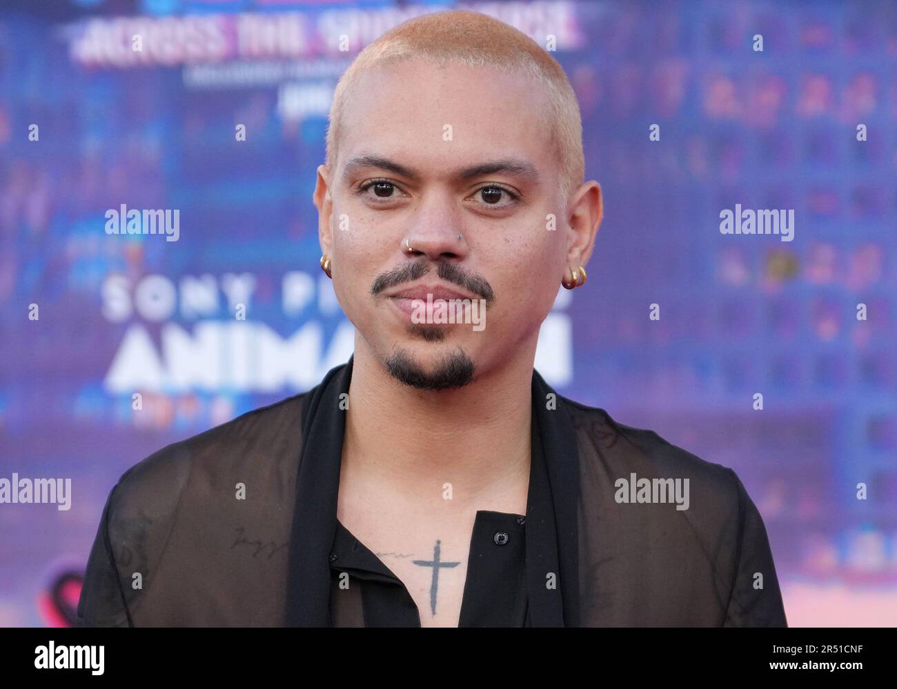 Los Angeles, USA. 30th May, 2023. Evan Ross arrives at the Sony Pictures Animation's SPIDER-MAN ...