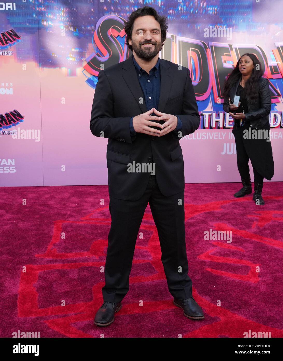 Jake Johnson arrives at the Sony Pictures Animation's SPIDER-MAN ...
