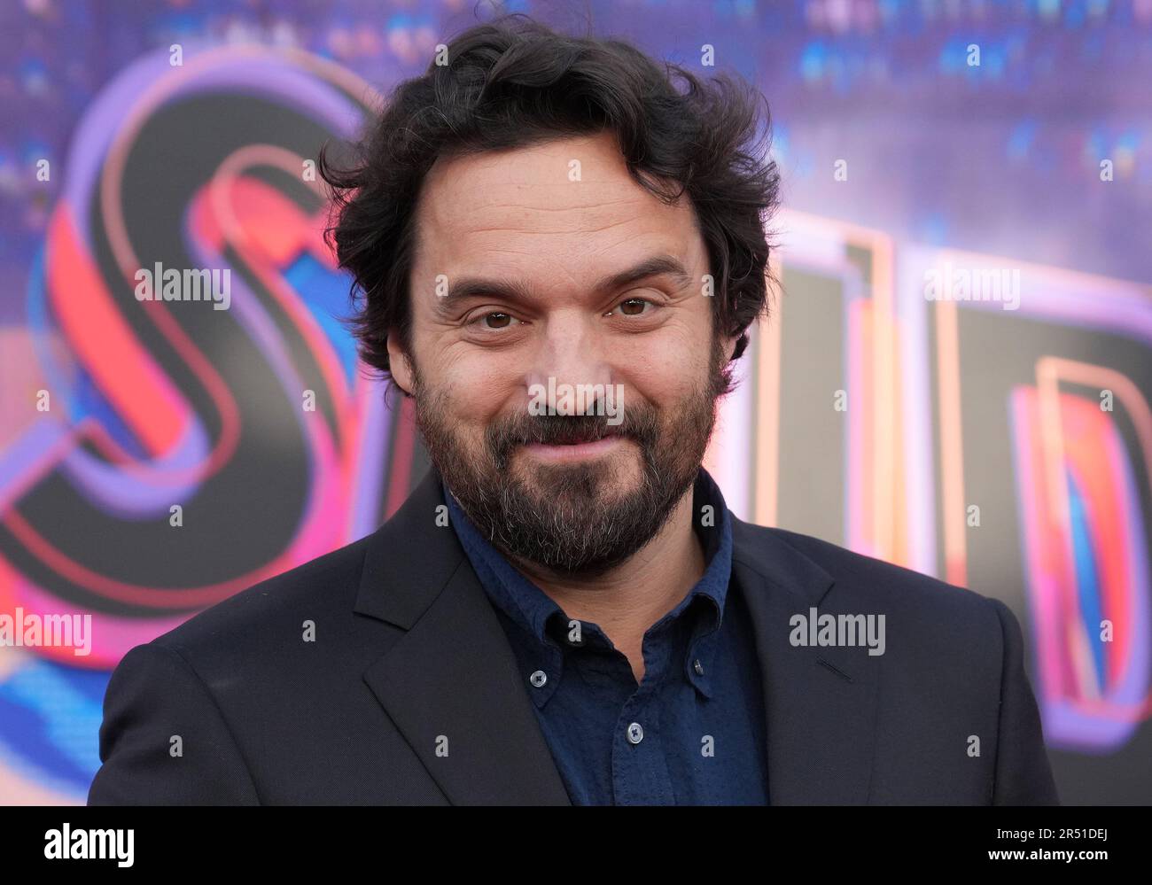 Jake Johnson arrives at the Sony Pictures Animation's SPIDER-MAN ...