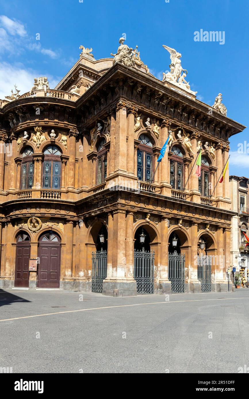 Teatro Massimo Vincenzo Bellini in Catania, Sicily, Italy. Teatro ...