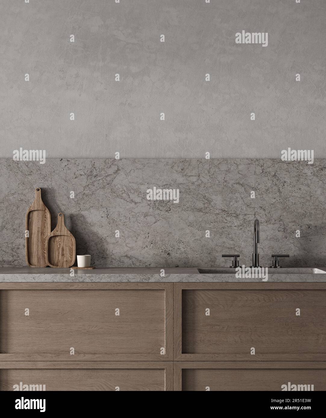 Modern simple scandinavian style kitchen interior design. Decoration ...