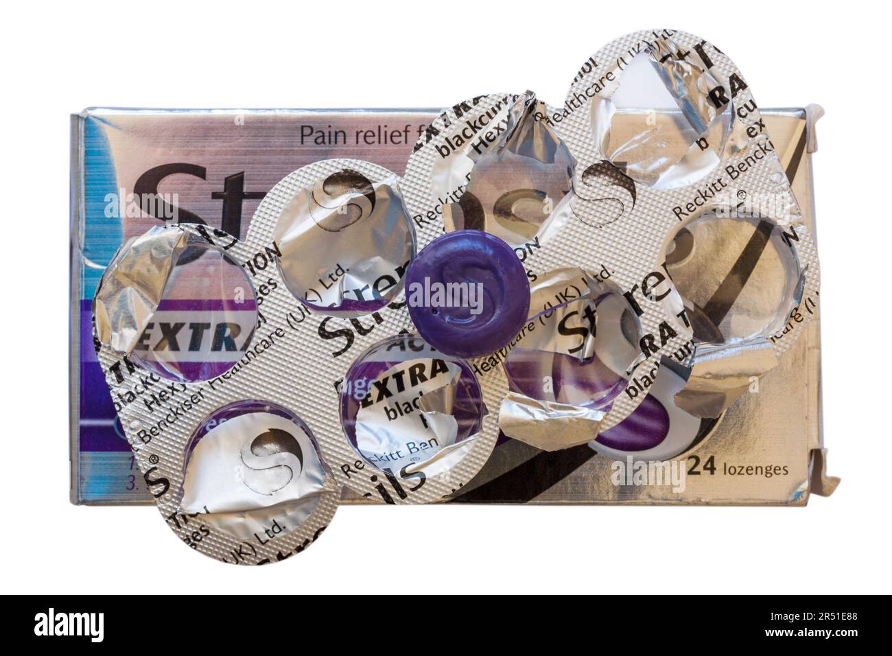 Blackcurrant lozenge Cut Out Stock Images & Pictures - Alamy