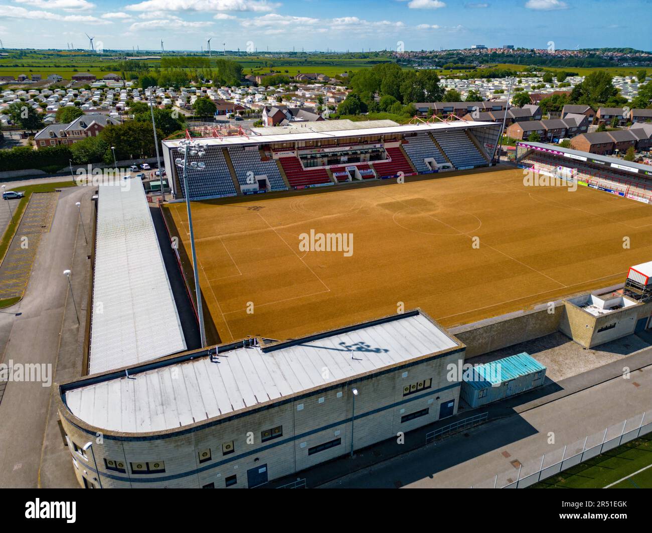 The Mazuma Stadium Off season Morecambe football club by Drone 2023 ...