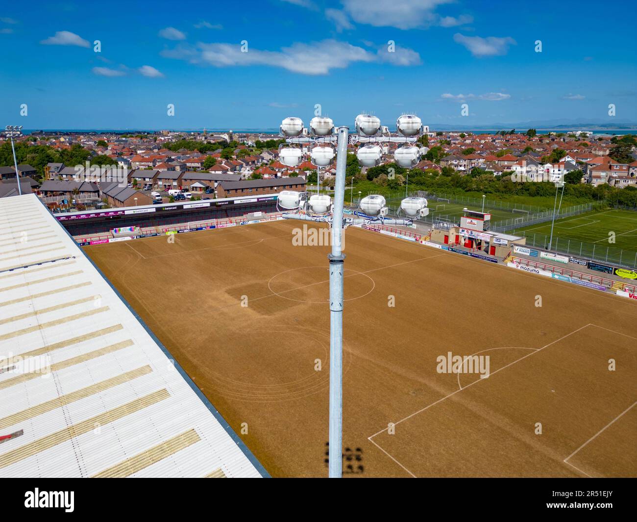 The Mazuma Stadium Off season Morecambe football club by Drone 2023 ...