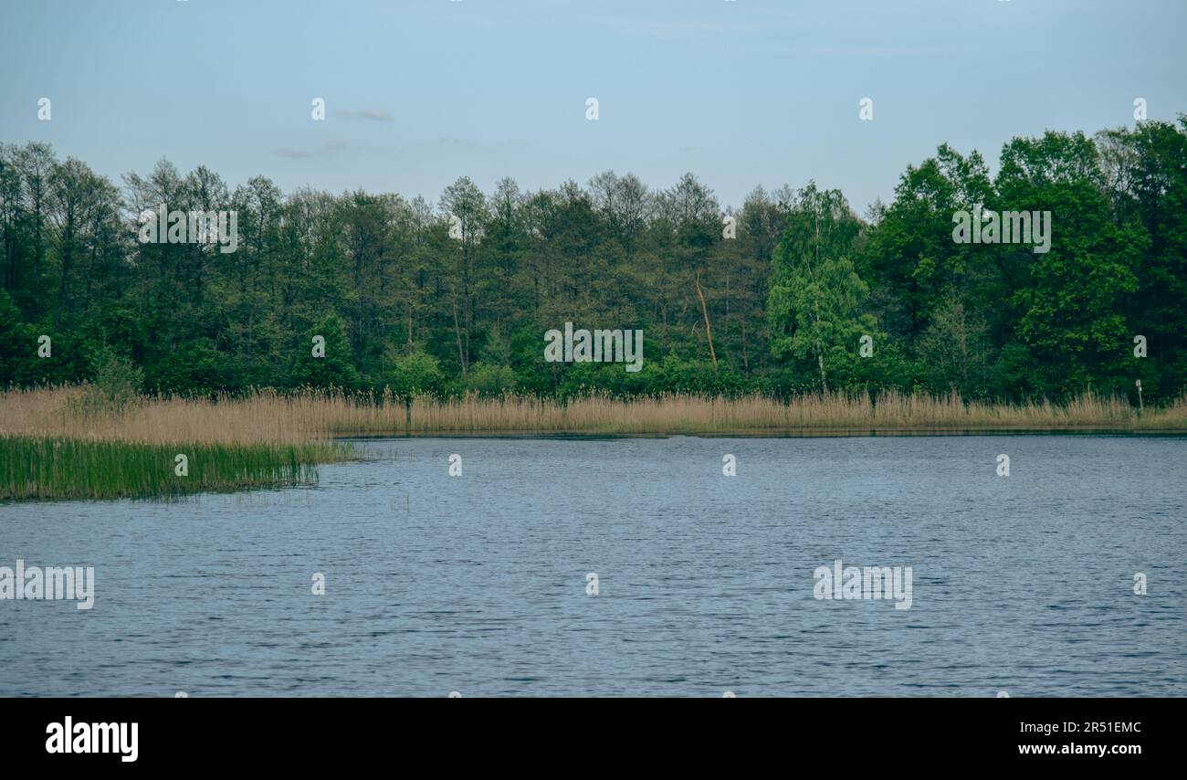 Fire fighting pond - emergency water reservoir in Poland Stock Photo ...