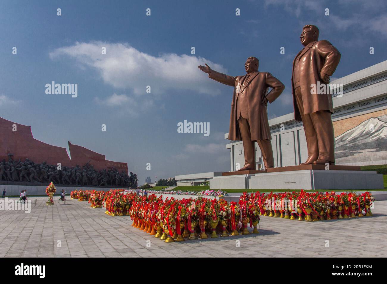 national celebration at The Mansu Hill Grand Monument in pyongyang ...