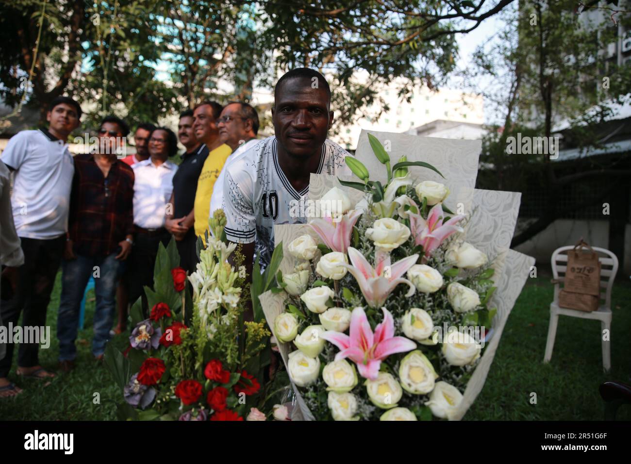 Mohammedan Sporting Club captain Souleymane Diabate (R) from Mali ...